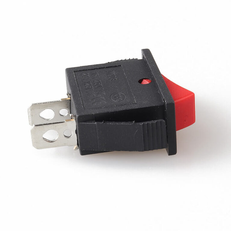 KCD3-101-2P rocker switch black+red - Lanz Electronics