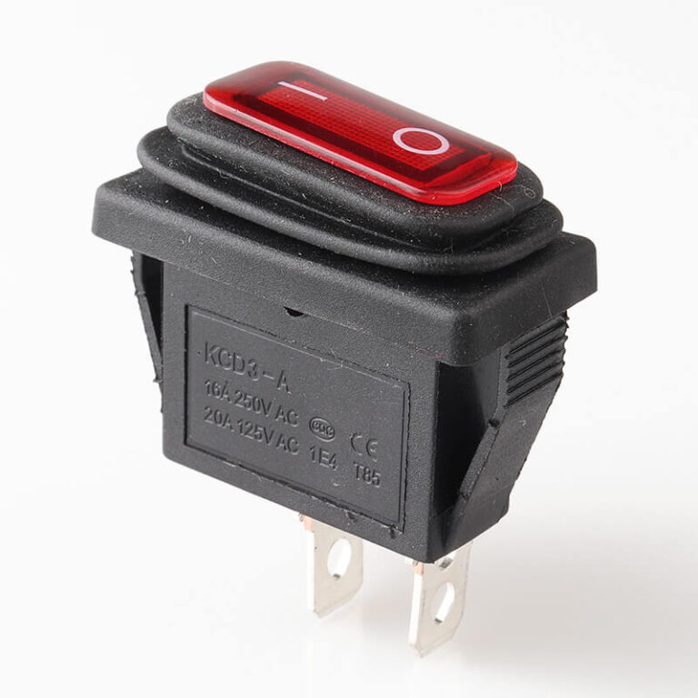 KCD3-101F-2P Waterproof rocker switch 2 gears 2 pin 10A/250V AC - Lanz ...
