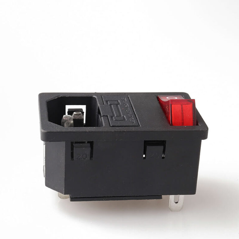 LZ-14-F16 Male Socket Panel Power Outlet Ac Socket with Fuse and Rocker ...
